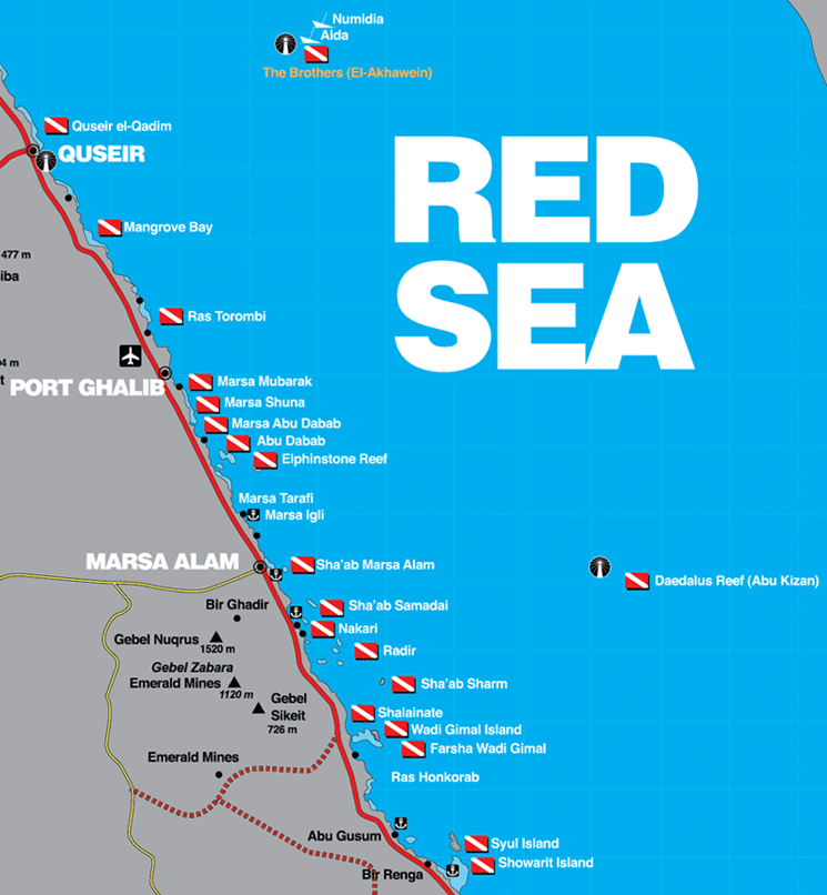 Red sea dive maps
